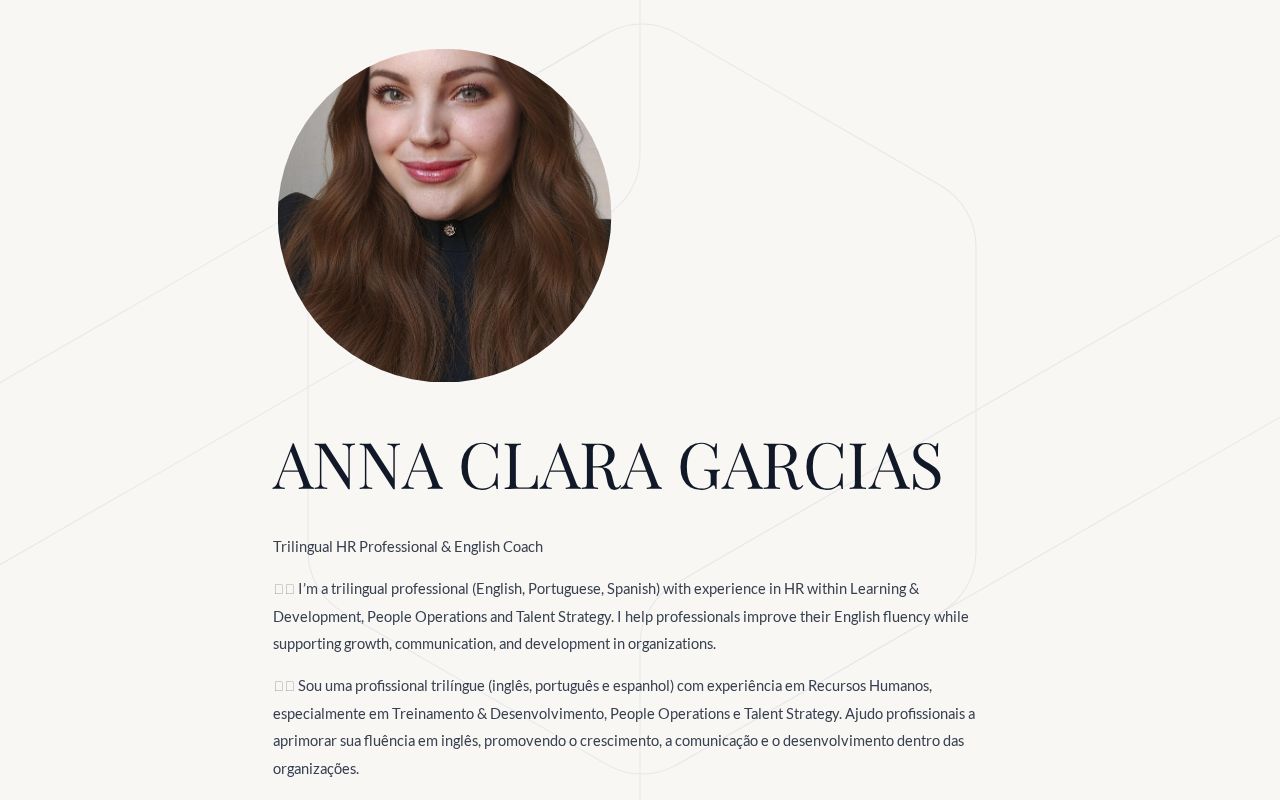 Anna Clara Garcias – HR Professional & English Coach